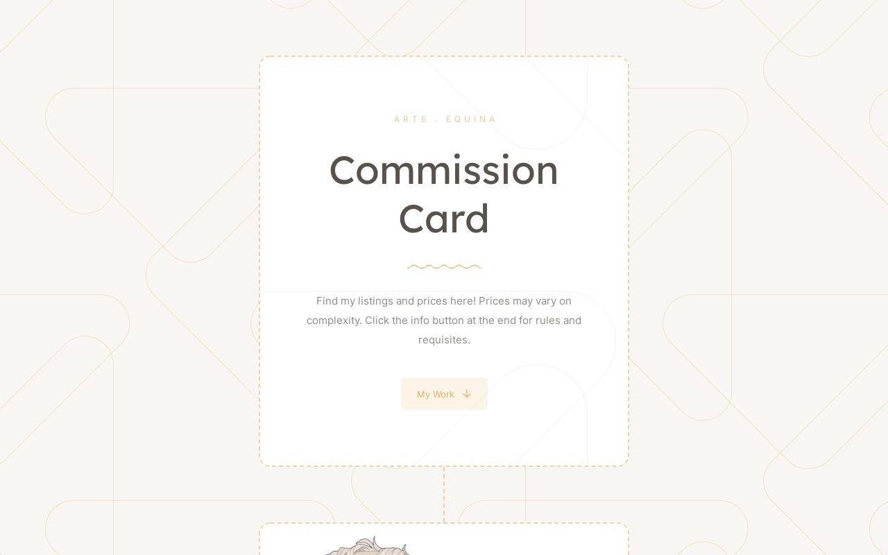Arte Equina | Commission Card